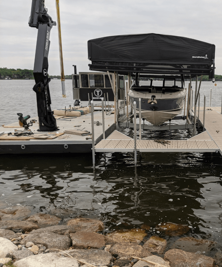 Lake Minnetonka Boat Lift Installation | Tonka Built